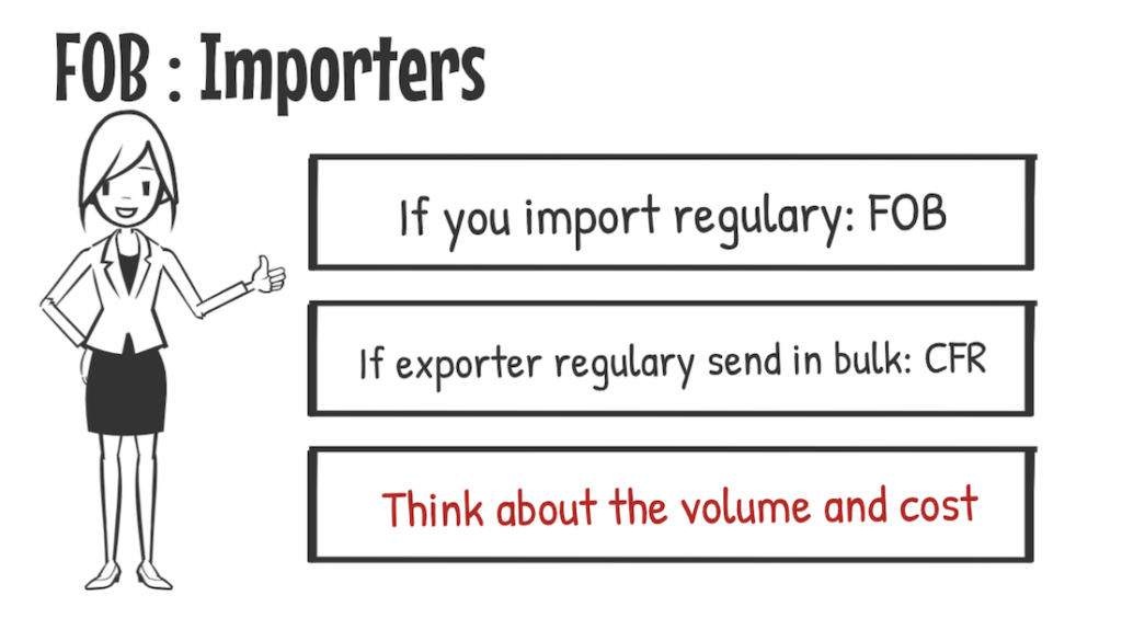 มุมมองสำหรับผู้ส่งออกและผู้นำเข้าสำหรับการขนส่งสินค้า เทอม FOB ...